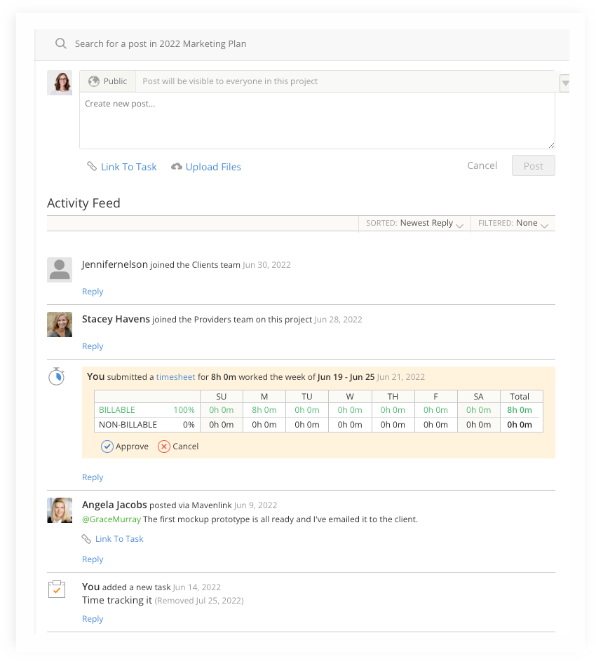Activity Tab Overview – Kantata Knowledge Base