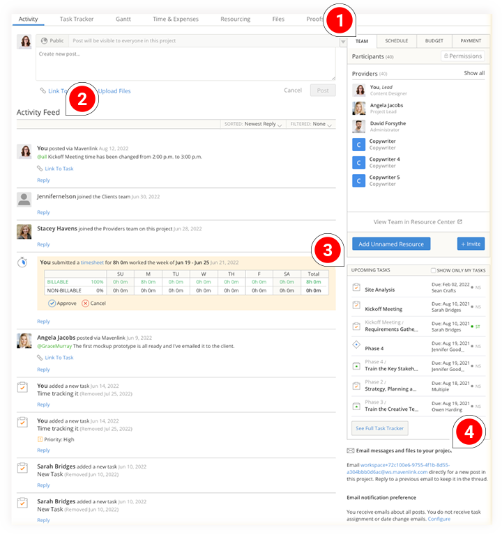 Activity Tab Overview – Kantata Knowledge Base