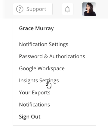Insights User Settings – Kantata Knowledge Base