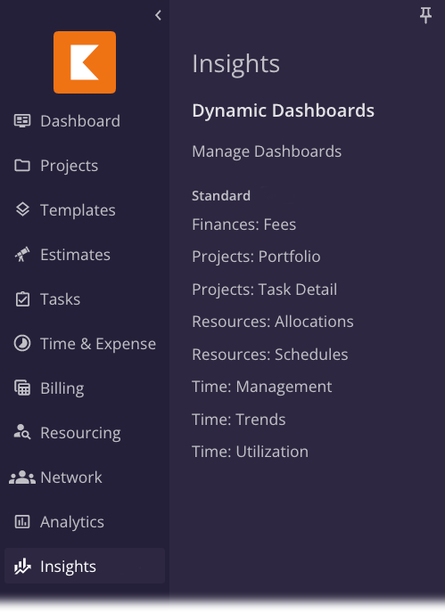 Insights Dynamic Dashboards Overview – Kantata Knowledge Base
