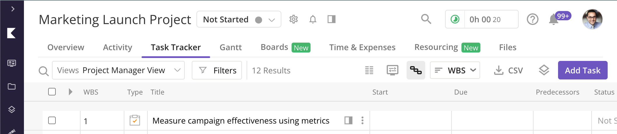 Project Task Tracker – Kantata Knowledge Base