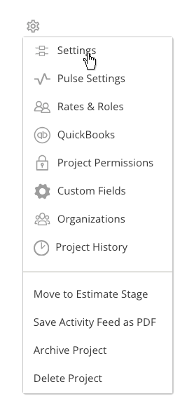 Project Settings Overview – Kantata Knowledge Base