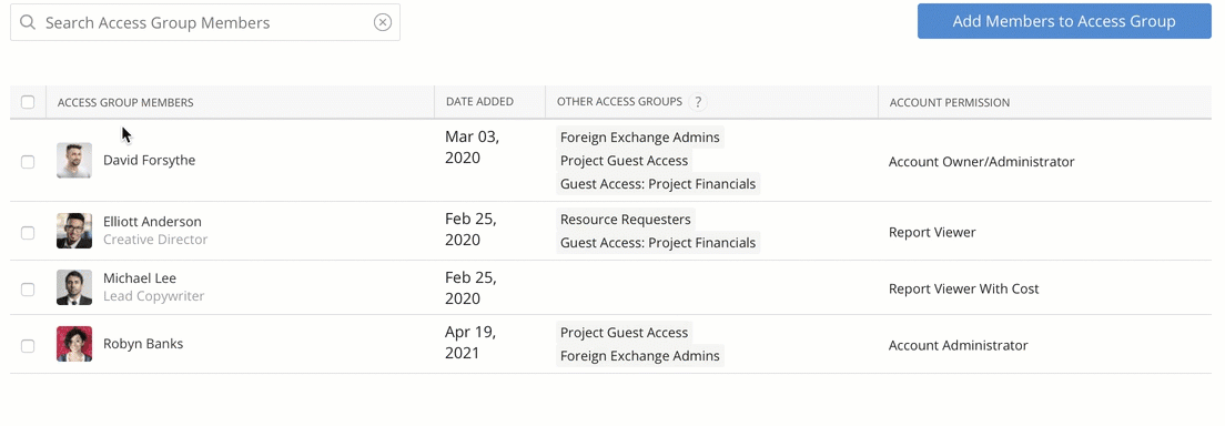 Add or Remove Access Group Members – Kantata Knowledge Base
