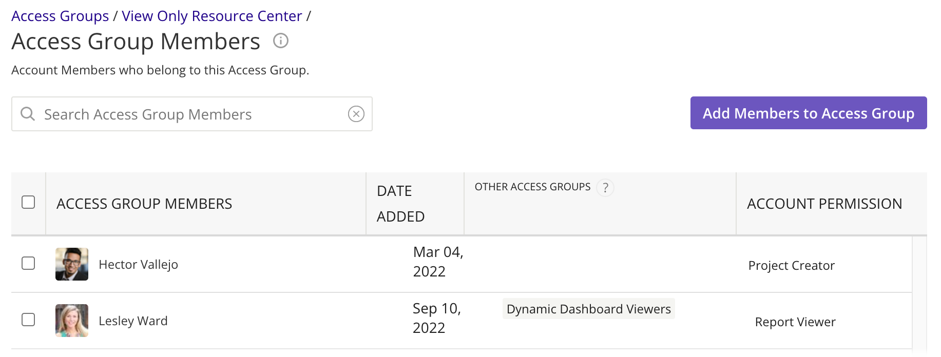 Add or Remove Access Group Members – Kantata Knowledge Base