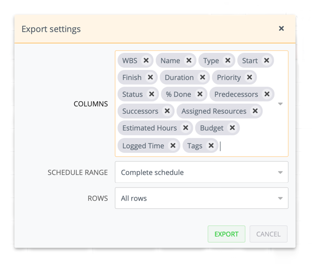 Export and Print a Gantt Chart – Kantata Knowledge Base